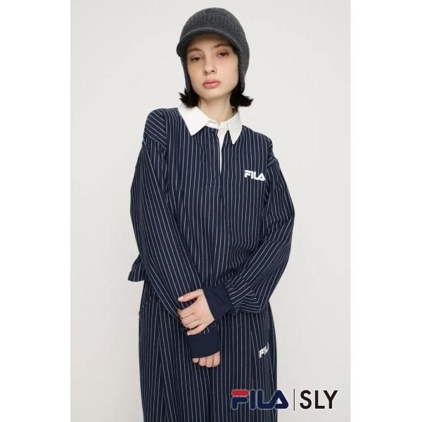 ZOZO問い合わせ番号:104445371ショップ:SLY，スライブランド:SLY，スライ商品名:FILA x SLY RUGGER SHIRT フィラスライラガーシャツ 春服カテゴリ:トップス>ポロシャツブランド品番:030JSZ0...