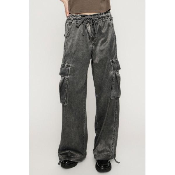 ZOZO問い合わせ番号:104445372ショップ:SLY，スライブランド:SLY，スライ商品名:WASHED SATIN CARGO PT ウォッシュドサテンカーゴパンツ 春服カテゴリ:パンツ>カーゴパンツブランド品番:030JSZ...