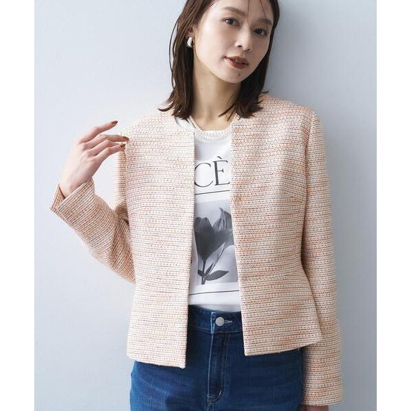 『タイムセール実施中』ZOZO問い合わせ番号:104445538ショップ:UNTITLED，アンタイトルブランド:UNTITLED，アンタイトル商品名:【きれいめ】ツイード ペプラムジャケットカテゴリ:ジャケット/アウター>ノーカラー...