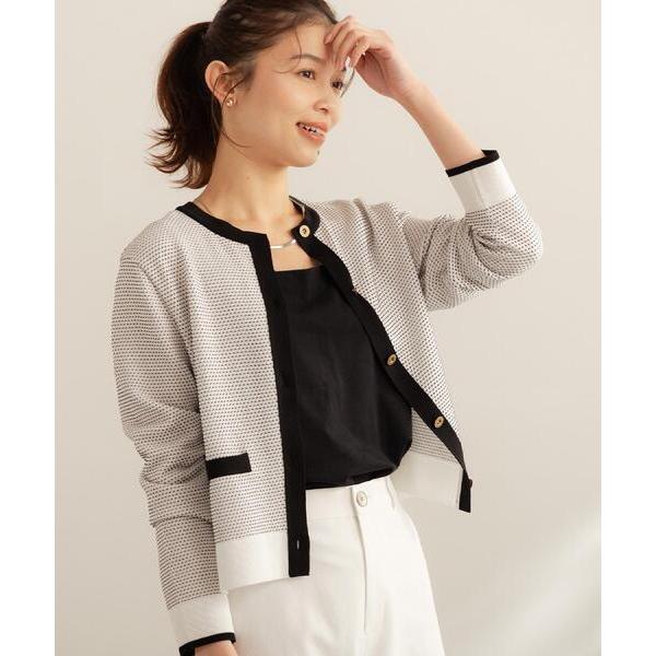 ZOZO問い合わせ番号:104445840ショップ:UNTITLED，アンタイトルブランド:UNTITLED，アンタイトル商品名:【セットアップ可/ツイード風】配色ハイゲージニットカーディガンカテゴリ:トップス>カーディガン/ボレロブ...