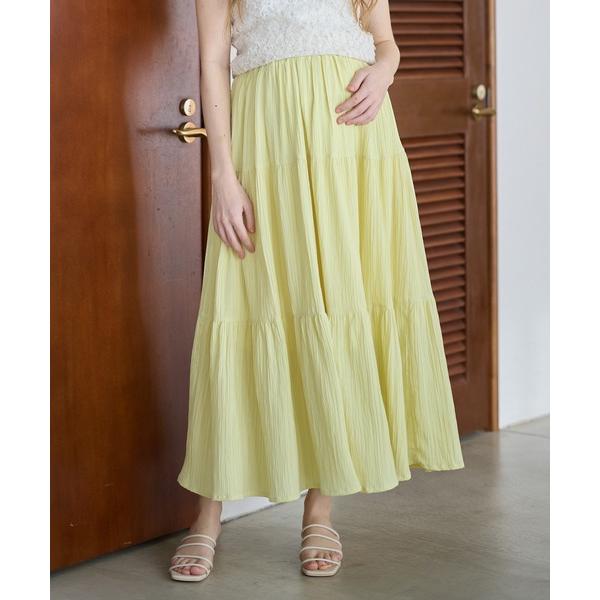 『タイムセール実施中』ZOZO問い合わせ番号:104446266ショップ:cross marche，クロスマルシェブランド:Rosemadame，ローズマダム商品名:ドビー楊柳ティアードスカート（マタニティ/ 妊婦服）産前・産後対応カテゴリ...