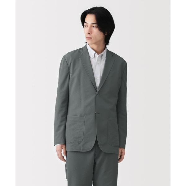 ZOZO問い合わせ番号:104446433ショップ:無印良品，ムジルシリョウヒンブランド:無印良品，ムジルシリョウヒン商品名:紳士 風を通すストレッチサッカージャケットカテゴリ:ジャケット/アウター>その他アウターブランド品番:454...