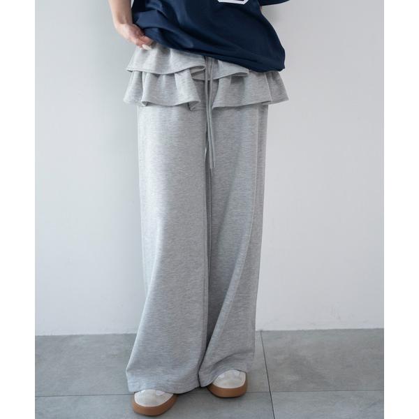 ZOZO問い合わせ番号:104446542ショップ:WEGO，ウィゴーブランド:WEGO，ウィゴー商品名:WEGO/【26年春夏新作】レイヤードデザインスウェットパンツカテゴリ:パンツ>スウェットパンツブランド品番:WE26SS03-...