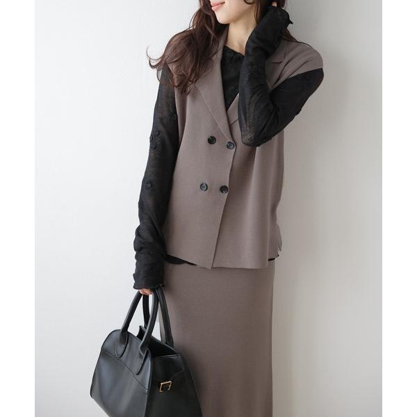 『タイムセール実施中』ZOZO問い合わせ番号:104446586ショップ:SUGAR BISKET，シュガービスケットブランド:La-gemme，ラジェム商品名:ニットベストセットアップカテゴリ:ジャケット/アウター>セットアップブラ...