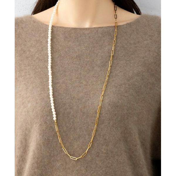 ZOZO問い合わせ番号:104446651ショップ:SUGAR BISKET，シュガービスケットブランド:Apparat+，アパラートプラス商品名:パール＆チェーン ロングコンビネックレスカテゴリ:アクセサリー>ネックレスブランド品番...