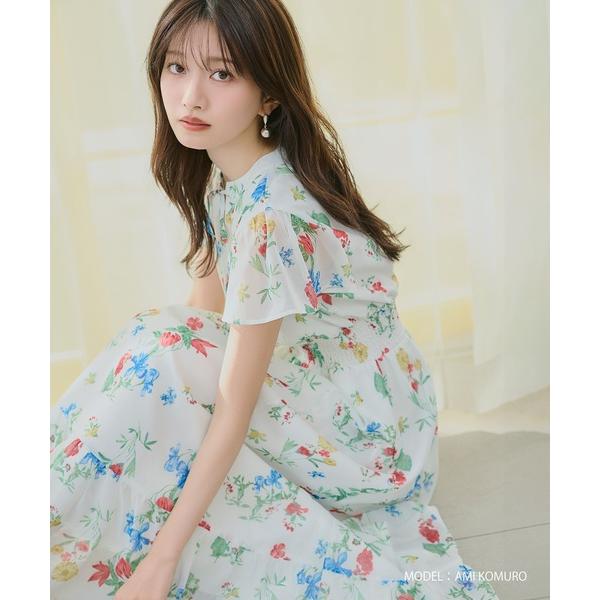 ZOZO問い合わせ番号:104446910ショップ:MISCH MASCH，ミッシュ マッシュブランド:MISCH MASCH，ミッシュマッシュ商品名:2026春夏新作 ボタニカルフラワーワンピースカテゴリ:ワンピース/ドレス>ワンピ...