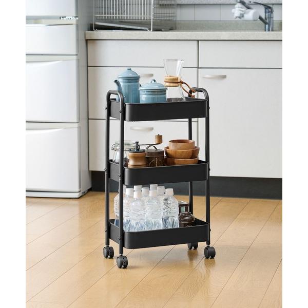 ZOZO問い合わせ番号:104446926ショップ:PEARL LIFE，パール ライフブランド:PEARL LIFE，パールライフ商品名:スチールワゴン3段カテゴリ:インテリア>収納グッズブランド品番:N-7308/N-7309素材...