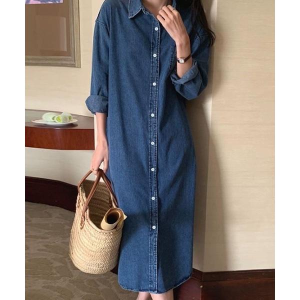 『タイムセール実施中』ZOZO問い合わせ番号:104447327ショップ:ENAF，エナフブランド:SallyLunn，サリーラン商品名:ソフトデニムライクリラックスシャツワンピースカテゴリ:ワンピース/ドレス>シャツワンピースブラン...