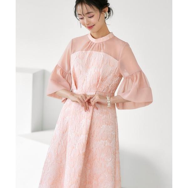 ZOZO問い合わせ番号:104448754ショップ:RUIRUE BOUTIQUE，ルイルエブティックブランド:RUIRUE BOUTIQUE，ルイルエブティック商品名:オケージョン 結婚式ドレス ｜ フェミニン シアー ジャカード ドレス...