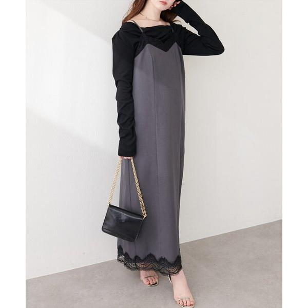 ZOZO問い合わせ番号:104448861ショップ:natural couture，ナチュラルクチュールブランド:natural couture，ナチュラルクチュール商品名:レーストリムキャミワンピースカテゴリ:ワンピース/ドレス>ワ...