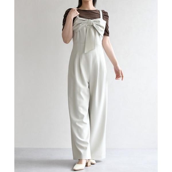 ZOZO問い合わせ番号:104451521ショップ:31 Sons de mode，トランテアン　ソン　ドゥ　モードブランド:31 Sons de mode，トランテアン　ソン　ドゥ　モード商品名:2026春夏新作 リボンモチーフコンビネゾ...