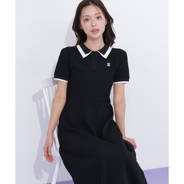 ZOZO問い合わせ番号:104472597ショップ:JILL by JILL STUART，ジル バイ ジル スチュアートブランド:JILL by JILL STUART，ジルバイジルスチュアート商品名:ダブル襟半袖ポロシャツワンピースカテ...