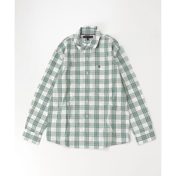ZOZO問い合わせ番号:104485383ショップ:TOMMY HILFIGER，トミー ヒルフィガーブランド:TOMMY HILFIGER，トミーヒルフィガー商品名:STRETCH POPLIN CHECK SHIRT LSカテゴリ:トッ...