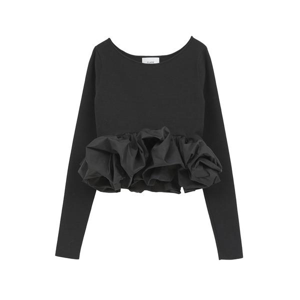 ZOZO問い合わせ番号:104485439ショップ:THE TOKYO，ザトウキョウブランド:CLANE，クラネ商品名:【CLANE/クラネ】W BALLOON SHORT KNIT TOPS/ダブルバルーンショートニットトップスカテゴリ:...