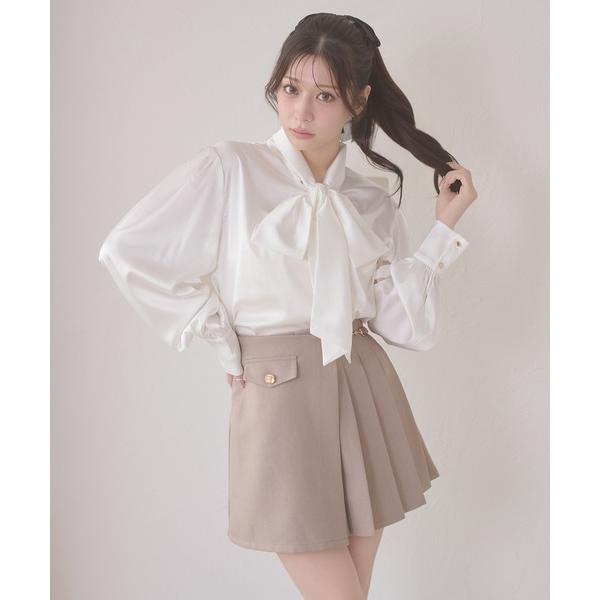 ZOZO問い合わせ番号:104485763ショップ:Ambre Neige，アンブルネージュブランド:Ambre Neige，アンブルネージュ商品名:bow tie blouse / ボウタイブラウスカテゴリ:トップス>シャツ/ブラウ...