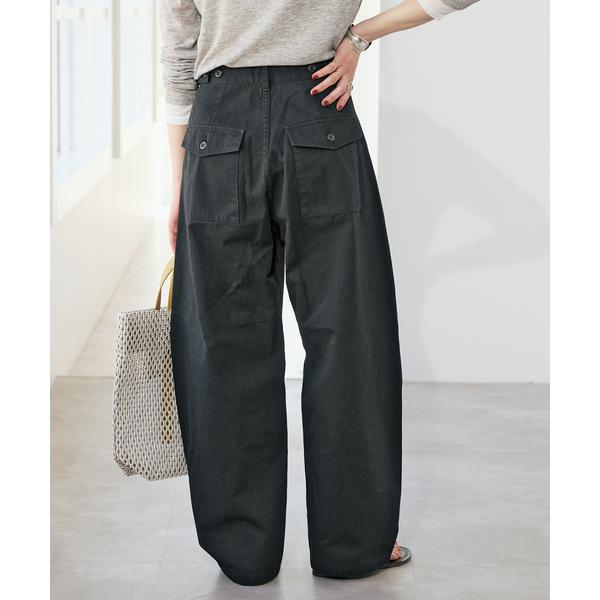 ZOZO問い合わせ番号:104486729ショップ:Spick &amp; Span，スピック アンド スパンブランド:Spick &amp; Span，スピックアンドスパン商品名:コットンバレルレッグパンツカテゴリ:パンツ>その他パ...