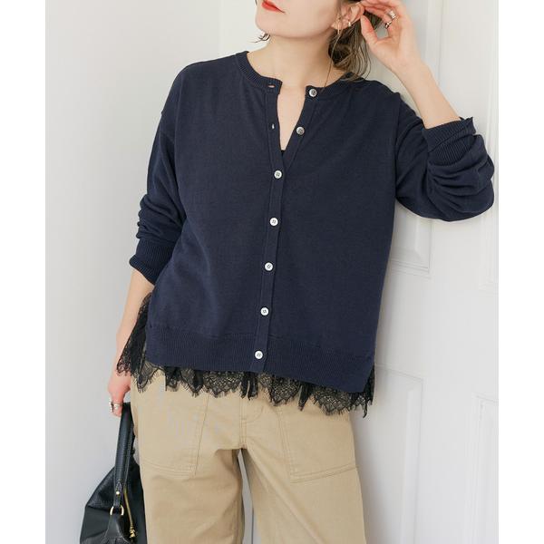 ZOZO問い合わせ番号:104486744ショップ:Spick &amp; Span，スピック アンド スパンブランド:Spick &amp; Span，スピックアンドスパン商品名:レースドッキング2WAYカーディガンカテゴリ:トップス&g...