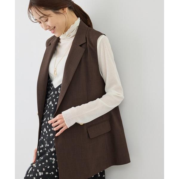 ZOZO問い合わせ番号:104487107ショップ:ROPE' PICNIC，ロぺピクニックブランド:ROPE' PICNIC，ロペピクニック商品名:カナパ スリーブレスジレ/セットアップ対応・UV・抗菌防臭・接触冷感カテゴリ:トップス&g...