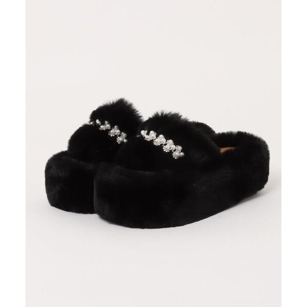 『タイムセール実施中』ZOZO問い合わせ番号:104487703ショップ:Lace Ladies，レースレディースブランド:Lace Ladies，レースレディース商品名:パール ビジュー オープン 厚底 スリッパカテゴリ:インテリア&gt...