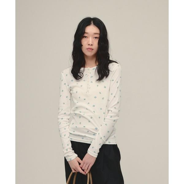 ZOZO問い合わせ番号:104487907ショップ:JEANASIS，ジーナシスブランド:eL，エル，JEANASIS，ジーナシス商品名:【eL】Flower Henley Neck Pullover LS/645545カテゴリ:トップス&...