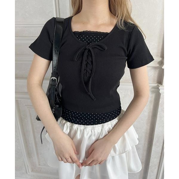 ZOZO問い合わせ番号:104488031ショップ:WEGO，ウィゴーブランド:PHILLY，フィリー，WEGO，ウィゴー商品名:アソートレイヤードレースアップTカテゴリ:トップス>Tシャツ/カットソーブランド品番:PL26SM04-...