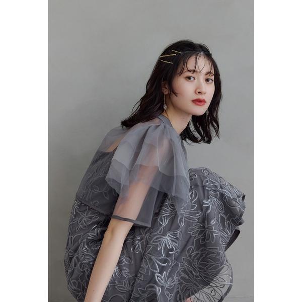 ZOZO問い合わせ番号:104488299ショップ:bflat，ビーフラットブランド:niana，ニアナ商品名:ボレロセットフラワースパンコールドレス 2点セット キャミワンピース 結婚式 成人式 二次会 同窓会 入学式 卒業式 パーティー...