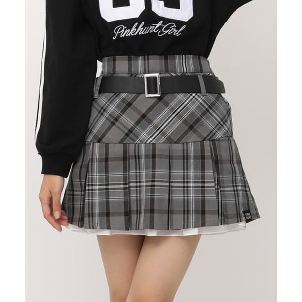 ZOZO問い合わせ番号:104489024ショップ:BABYDOLL，ベビードールブランド:PINKHUNT，ピンクハント商品名:PINKHUNT ベルト付き裾フリルスカート 1317Kカテゴリ:スカート>スカートブランド品番:PH-...