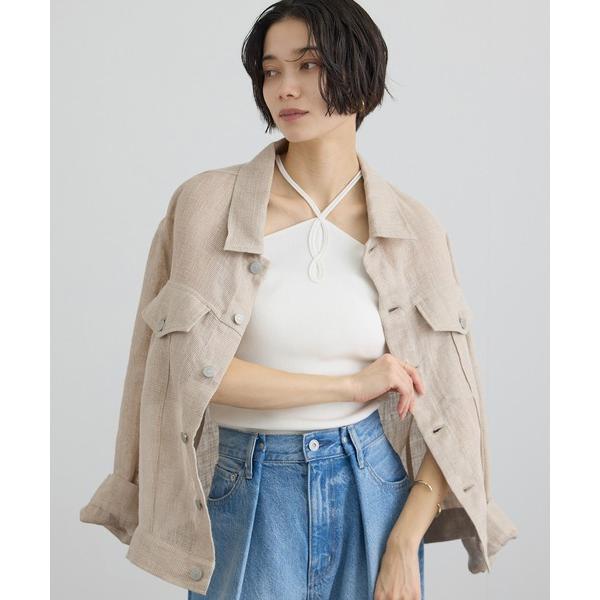 ZOZO問い合わせ番号:104489637ショップ:ADAM ET ROPE'，アダムエロペブランド:SALON adam et rope'，サロン アダム エ ロペ商品名:リネンカラミシアーGジャン / イージーケアカテゴリ:ジャケット/...