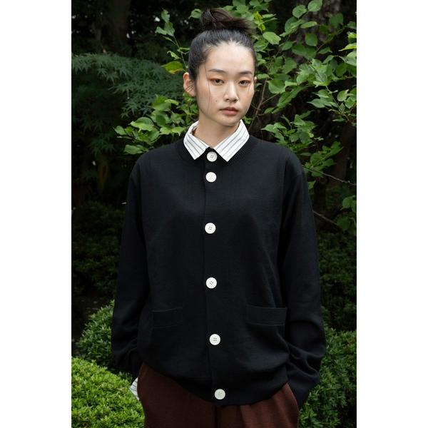 ZOZO問い合わせ番号:104490635ショップ:CREO STORE，クレオストアブランド:WITH OR WITHOUT，ウィズオアウィズアウト商品名:シルク混ハイネックニットカーディガン／無地・ストライプ × ウールカシミヤブレンド...