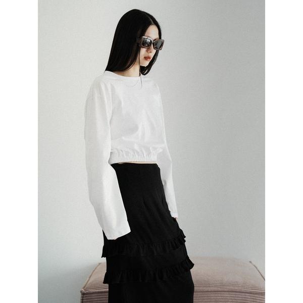 ZOZO問い合わせ番号:104491218ショップ:Katrin TOKYO，カトリーントーキョーブランド:Katrin TOKYO，カトリーントーキョー商品名:cropped long teeカテゴリ:トップス>Tシャツ/カットソー...