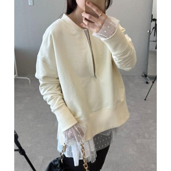 ZOZO問い合わせ番号:104491469ショップ:A part by，アパートバイブランド:A part by，アパートバイ商品名:【WEB/一部店舗限定】ハーフZIPスエットプルオーバーカテゴリ:トップス>スウェットブランド品番:...