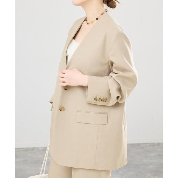 ZOZO問い合わせ番号:104501117ショップ:IENA，イエナブランド:IENA，イエナ商品名:《セットアップ対応》シャークツイードノーカラージャケットカテゴリ:ジャケット/アウター>ノーカラージャケットブランド品番:26010...