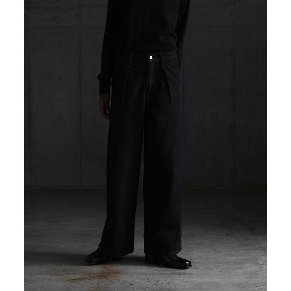 参考価格：6，930円発売時期：2023年08月コンディション：B（目立つ使用感なし）使用感が少ない、または気にならないアイテムすそ周り：色あせ参考商品名：【CALLNE】1Tuck Wide Straight Deinm / 1タックワイ...