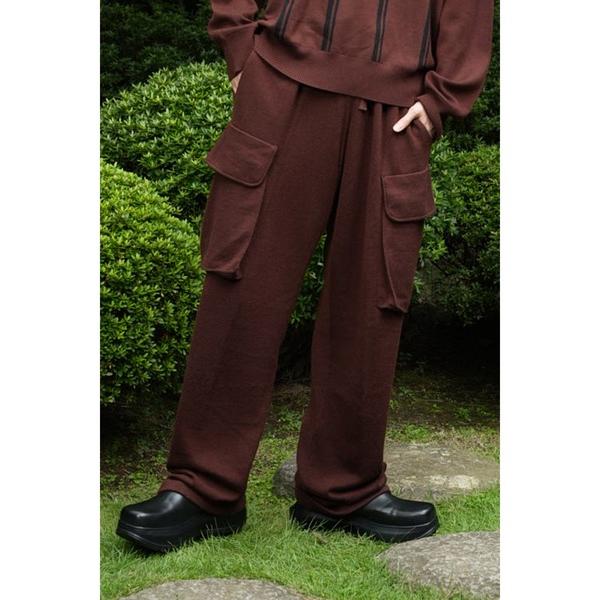 ZOZO問い合わせ番号:104526851ショップ:CREO STORE，クレオストアブランド:WITH OR WITHOUT，ウィズオアウィズアウト商品名:シルク混カーゴニットパンツ／立体ポケット × ウールカシミヤブレンドカテゴリ:パン...