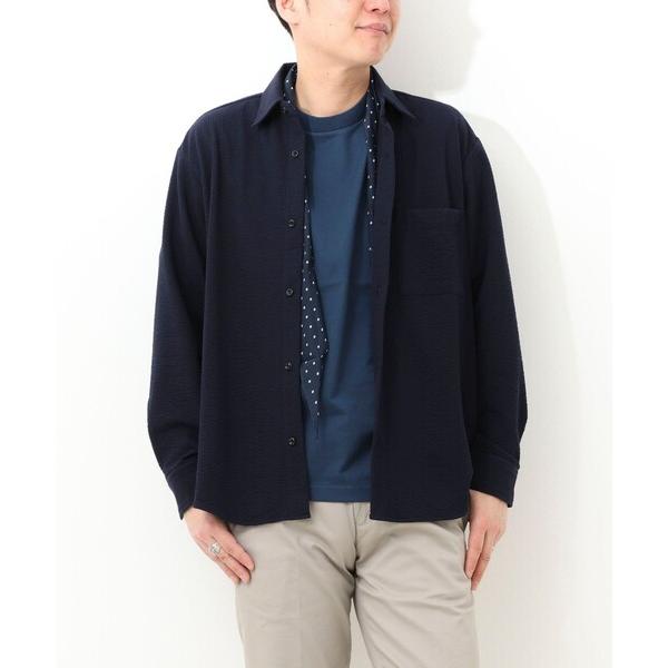 『セール実施中』ZOZO問い合わせ番号:104527024ショップ:NOLLEY'S，ノーリーズブランド:NOLLEY'S LIGHT，ノーリーズライト，NOLLEY'S，ノーリーズ商品名:サッカーニット　レギュラーカラーシャツブルゾンカテ...