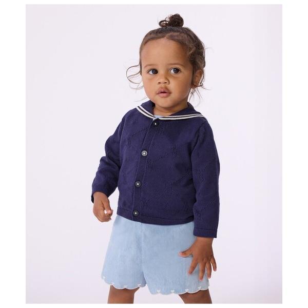 ZOZO問い合わせ番号:104527052ショップ:PETIT BATEAU，プチバトーブランド:PETIT BATEAU，プチバトー商品名:セーラーカラーニットカーディガンカテゴリ:トップス>カーディガン/ボレロブランド品番:A0E...