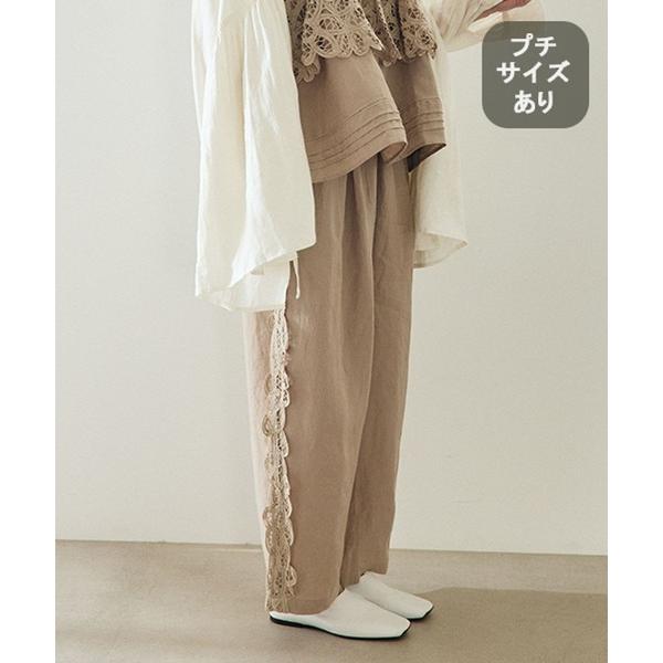 ZOZO問い合わせ番号:104527172ショップ:studio CLIP，スタディオクリップブランド:studio CLIP，スタディオクリップ商品名:《natural by clip》リネンバテンレースパンツ[プチサイズあり]カテゴリ:...