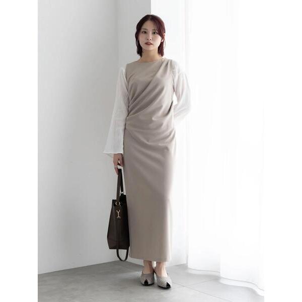 ZOZO問い合わせ番号:104527256ショップ:Te chichi，テチチブランド:Te chichi，テチチ商品名:ドレープ I ラインワンピース【AOYAMA FASHION ASSOCIATION × T＆#233; chichi...