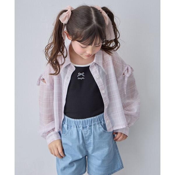 ZOZO問い合わせ番号:104527528ショップ:ANY，エニィブランド:ANY，エニィ商品名:シアーチェックシャツカテゴリ:トップス>シャツ/ブラウスブランド品番:JKFSLM0420素材:サックスブルー/ピンク：ポリエステル:1...