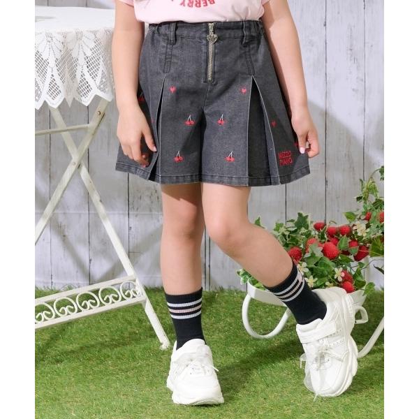 ZOZO問い合わせ番号:104563255ショップ:NARUMIYA ONLINE，ナルミヤ オンラインブランド:mezzo piano，メゾピアノ商品名:ちび刺しゅうフロントZIP　タックキュロットスカートカテゴリ:パンツ>その他パ...