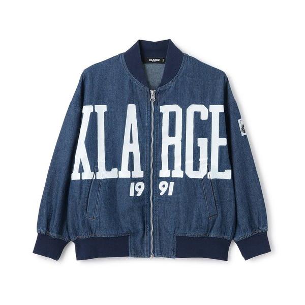 ZOZO問い合わせ番号:104563280ショップ:X-girl Stages，エックスガール ステージスブランド:XLARGE KIDS，エクストララージキッズ商品名:ビッグロゴプリント デニムブルゾンカテゴリ:ジャケット/アウター&gt...