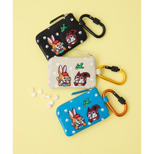 ZOZO問い合わせ番号:104563487ショップ:ear PAPILLONNER，イア パピヨネブランド:ear PAPILLONNER，イアパピヨネ商品名:【クッピーラムネ×ear】本革/コラボカラビナ付きパス＆キーケースカテゴリ:財布...