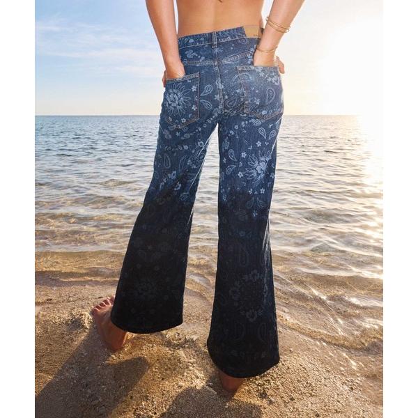 ZOZO問い合わせ番号:104599057ショップ:ROXY/QUIKSILVER，ロキシー/クイックシルバーブランド:ROXY，ロキシー商品名:ROXY ウィメンズ BOOGIE NIGHT MID OCEAN BLUE デニムパンツ 【...