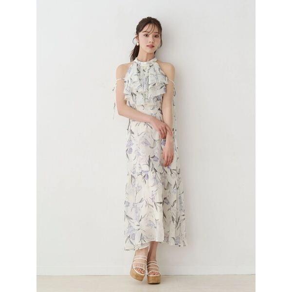 『タイムセール実施中』ZOZO問い合わせ番号:104599538ショップ:MERCURYDUO，マーキュリーデュオブランド:MERCURYDUO，マーキュリーデュオ商品名:花柄アメスリラッフルワンピースカテゴリ:ワンピース/ドレス>ワ...