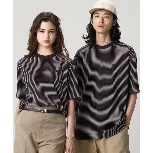 ZOZO問い合わせ番号:104599588ショップ:LACOSTE，ラコステブランド:LACOSTE，ラコステ商品名:【オンライン限定】LACOSTE  オーバーサイズ ボーダー リンガーネック 半袖Tシャツカテゴリ:トップス>Tシャ...