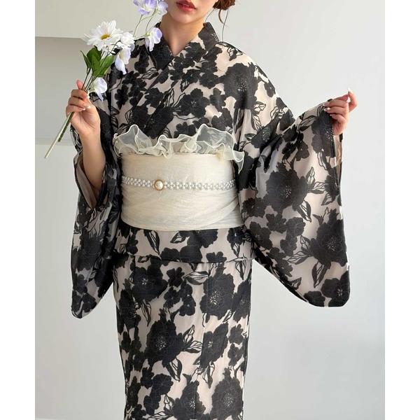 『セール実施中』ZOZO問い合わせ番号:104599860ショップ:GeeRA，ジーラブランド:GeeRA，ジーラ商品名:1人で簡単着付け！２ＷＡＹオーガンジー花柄セパレート浴衣４点セットカテゴリ:水着/着物・浴衣>浴衣ブランド品番:...