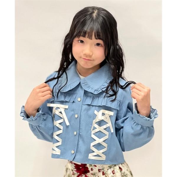 『セール実施中』ZOZO問い合わせ番号:104599878ショップ:axes femme，アクシーズファムブランド:axes femme，アクシーズファム商品名:レースアップダンガリーシャツカテゴリ:ジャケット/アウター>その他アウタ...