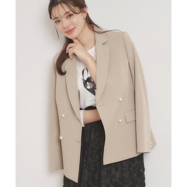 『タイムセール実施中』ZOZO問い合わせ番号:104600324ショップ:Couture brooch，クチュールブローチブランド:couture brooch，クチュールブローチ商品名:【洗える・通勤】パール調ボタン テーラードジャケット...