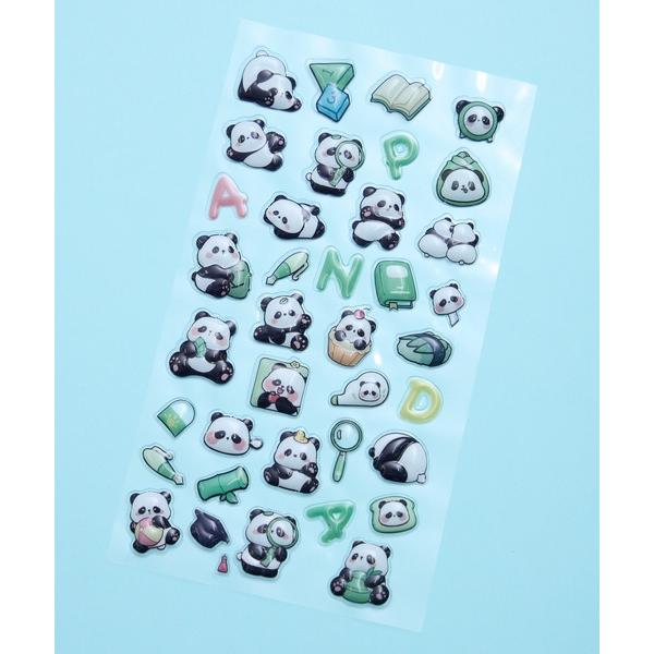 ZOZO問い合わせ番号:104600591ショップ:COMMON WARE，コモンウェアブランド:SHIZUTA，シズタ，COMMON WARE，コモンウェアー商品名:SZT：ぷくぷく３D　デコステッカー　ゆるっとパンダ　ぷっくりシールカテ...