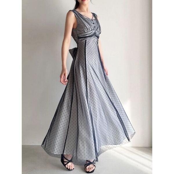 『タイムセール実施中』ZOZO問い合わせ番号:104600985ショップ:RESEXXY，リゼクシーブランド:RESEXXY，リゼクシー商品名:ドットチュールレイヤードワンピースカテゴリ:ワンピース/ドレス>ワンピースブランド品番:1...